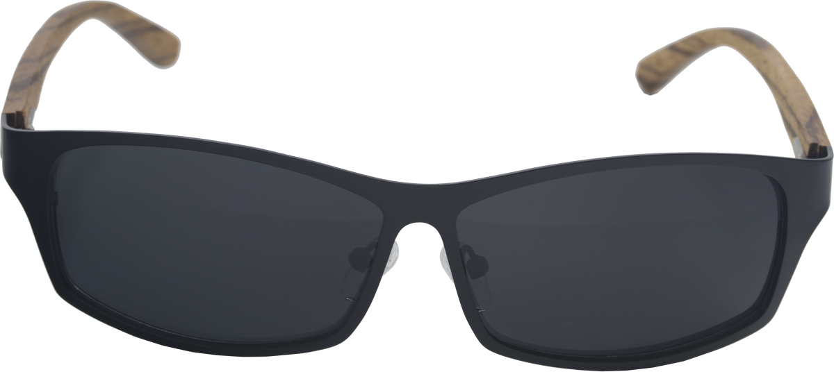 The Rider Obsidian Black Titanium & Zebrawood Sunglasses - ShadeTree ...